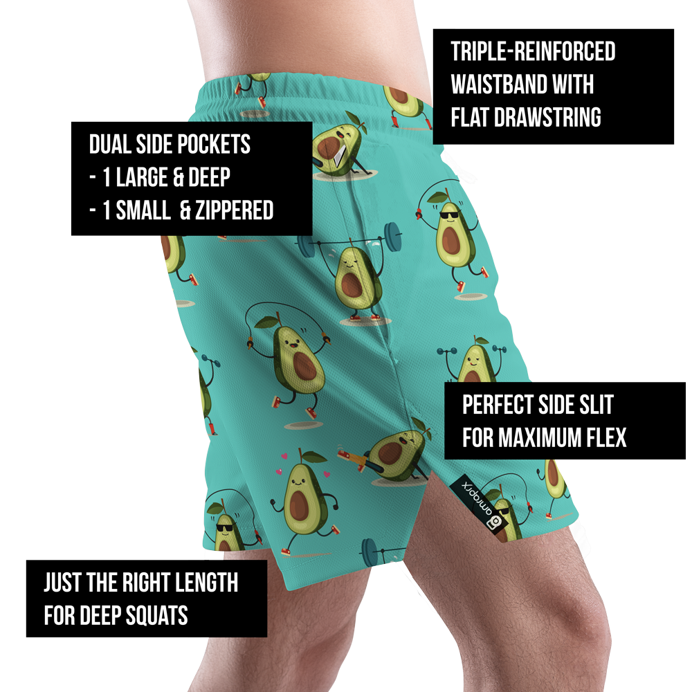 Fittest Avocado - Evolution Men's Fitness Shorts 6.25" – AMRAPrx